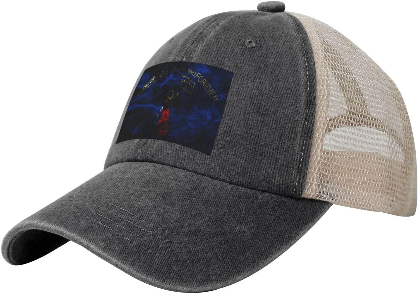 Smoke Flag of Alabama Obverse Baseball Cap Women Men Mesh-Back Hat ...