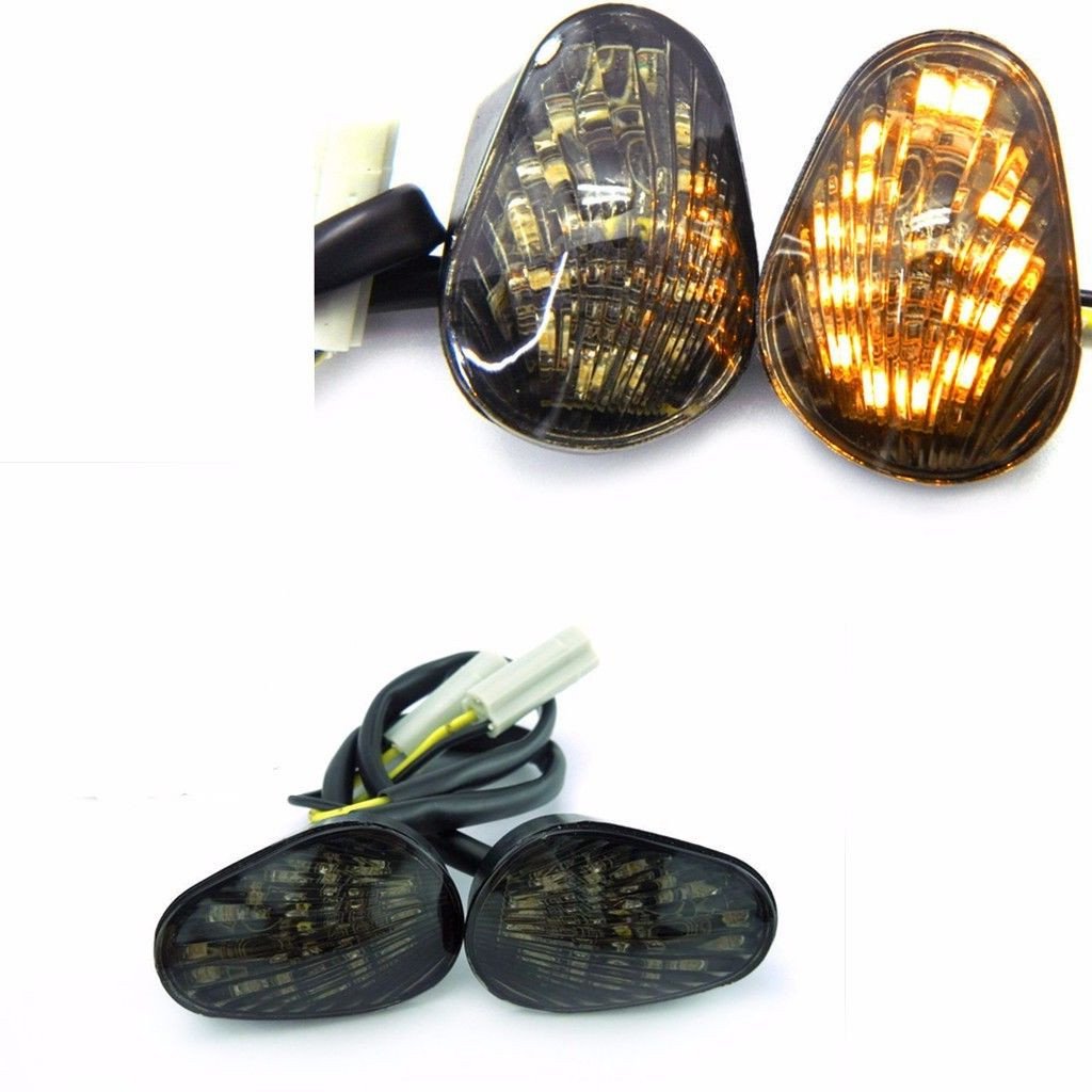 Smoke Flush Mount Motorcycle Turn Signal Light LED Indicator For YAMAHA ...