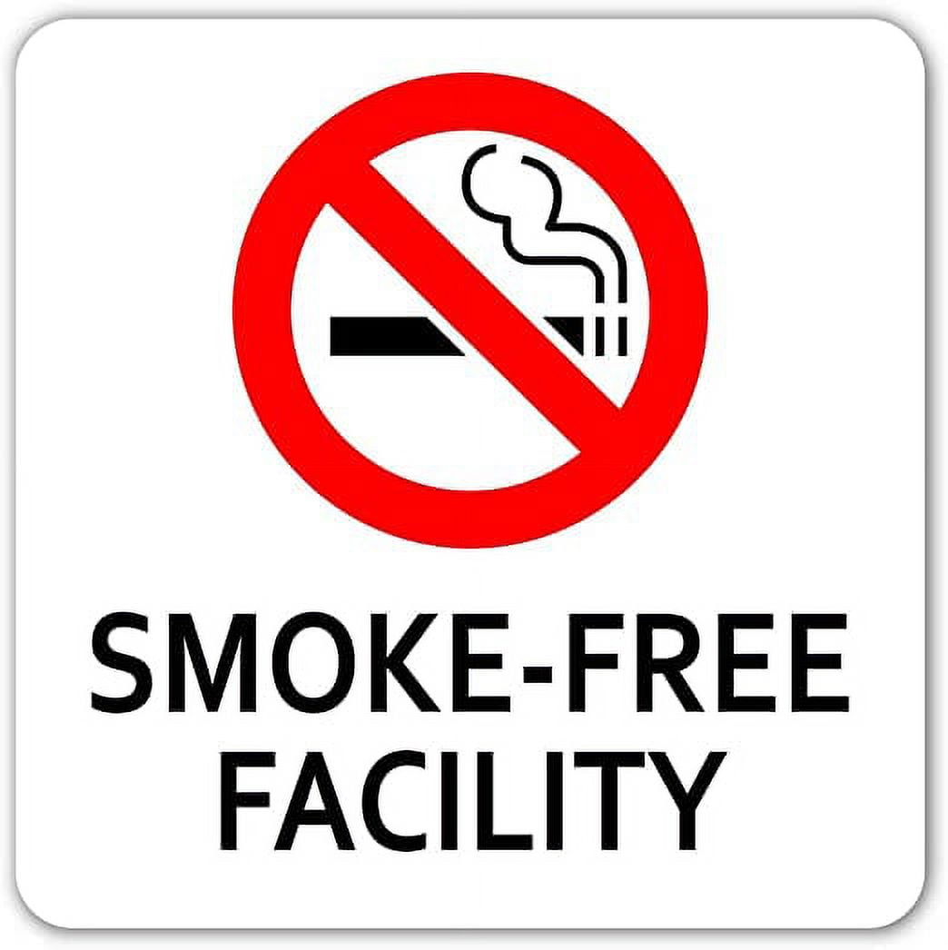 Smoke-Free Facility Vinyl Decal Bumper Sticker - Walmart.com