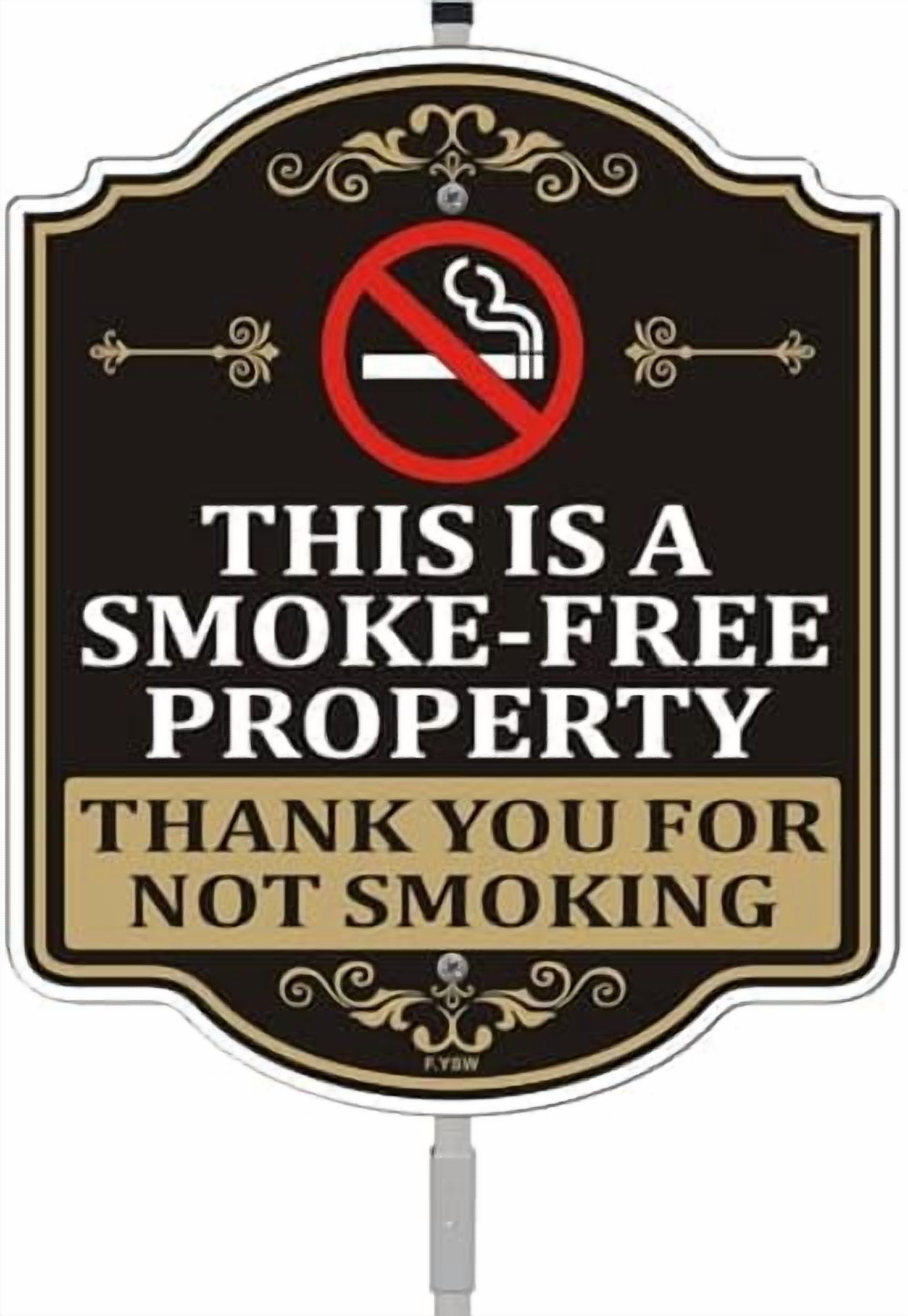 This a Smoke-Free Property Thank You for Not Smoking Sign 12" x 10 ...