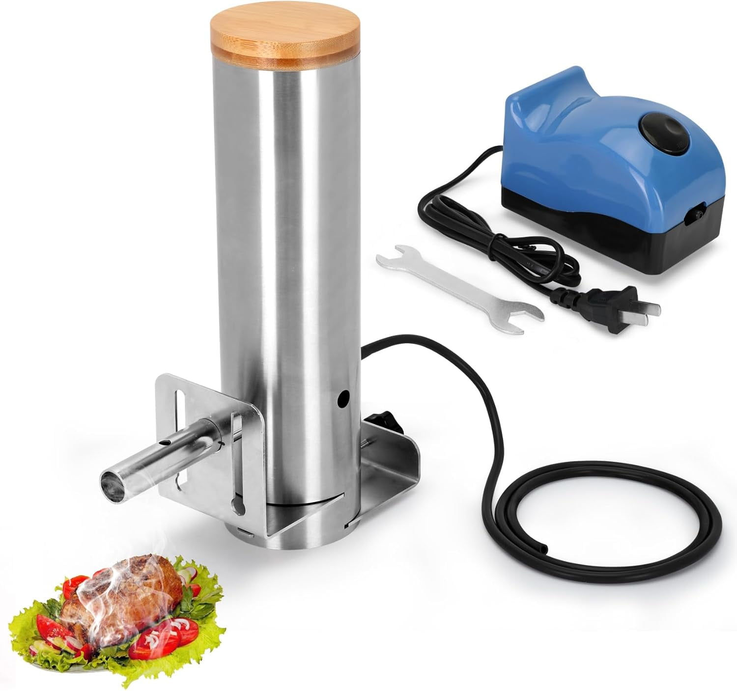Smoke Generator, Hot and Cold Smoke Generator with Lid & Air Pump ...