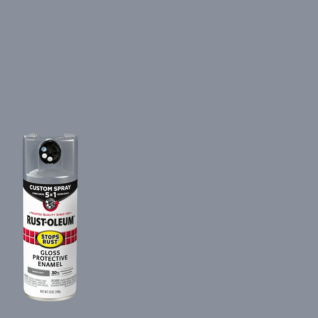 Smoke Gray, Rust-Oleum Stops Rust Custom Sprays 5 in 1 Gloss Spray ...