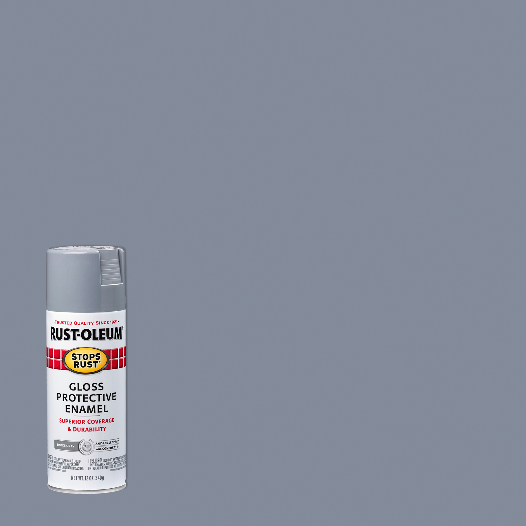 Rust-Oleum Stops Rust Protective Enamel, 1/2 pt, Gloss Smoke Gray ...