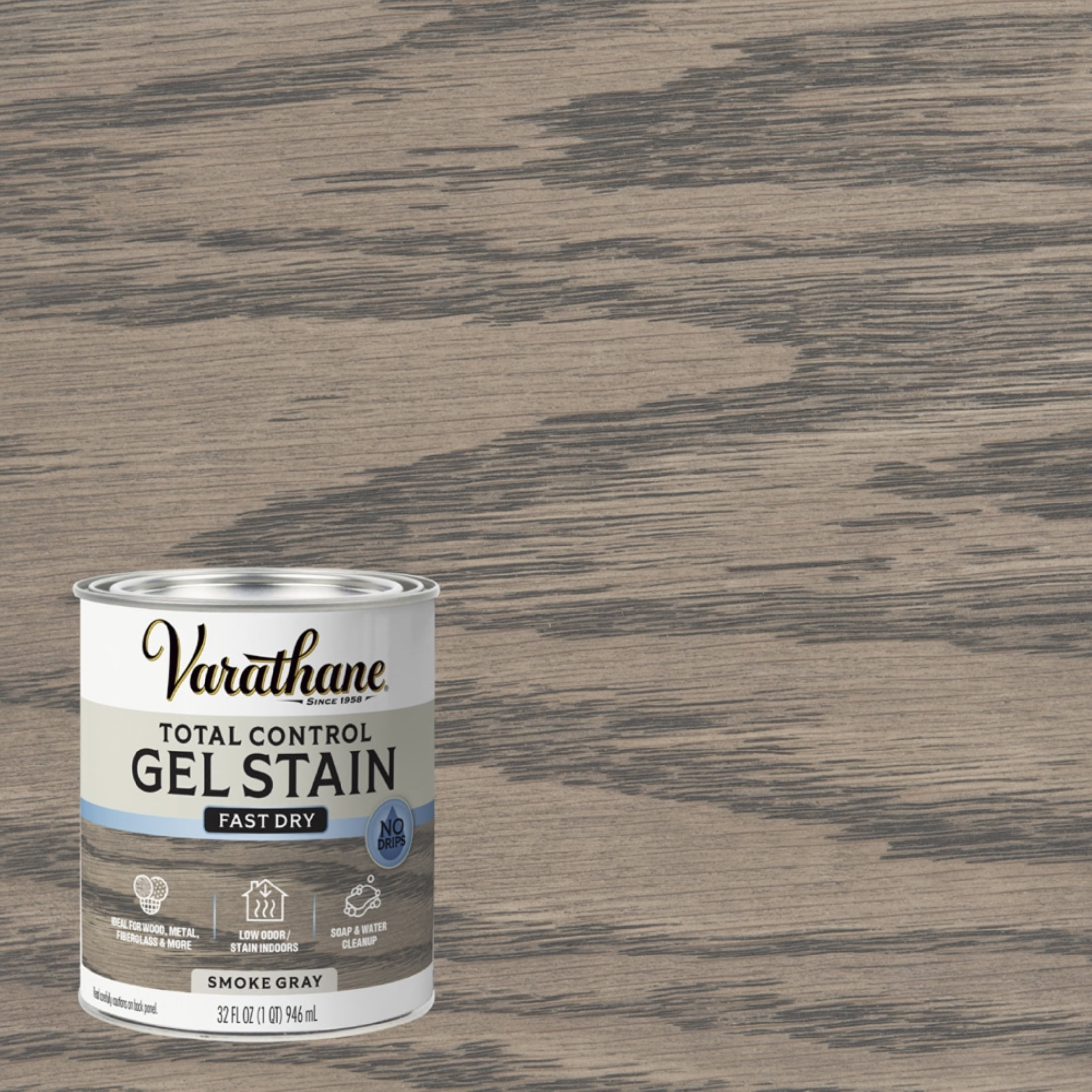 Varathane Smoke Gray Water-Based Gel Stain for Indoor and Outdoor Use ...