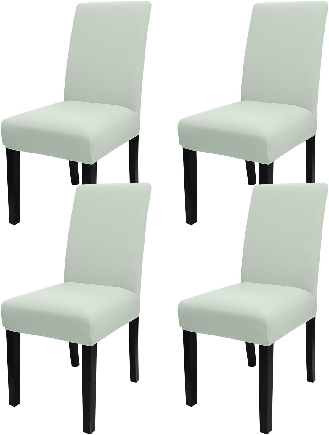 Smoke Green Chair Covers for Dining Room Set of 4, High Stretch ...