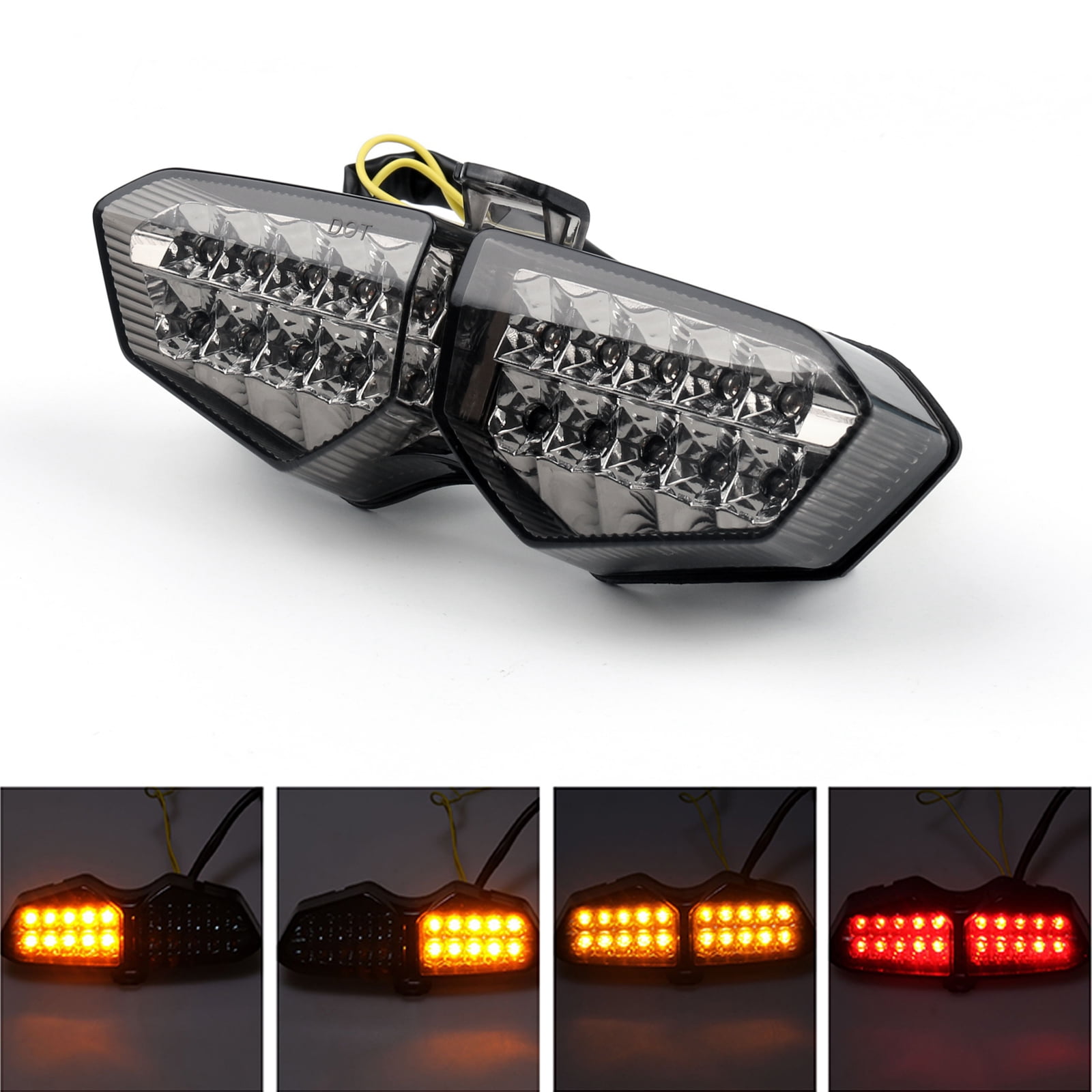 Smoke Integrated LED Tail Light Signals for Yamaha YZF R6 2003-2005 R6S ...