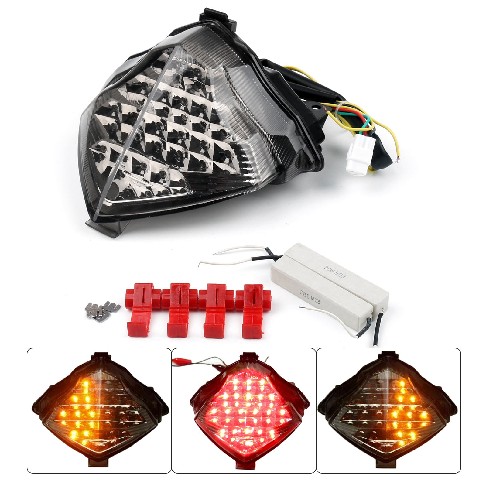 Smoke LED Tail Light With Turn Signal for Yamaha YZF R1 YZF-R1 2004 ...
