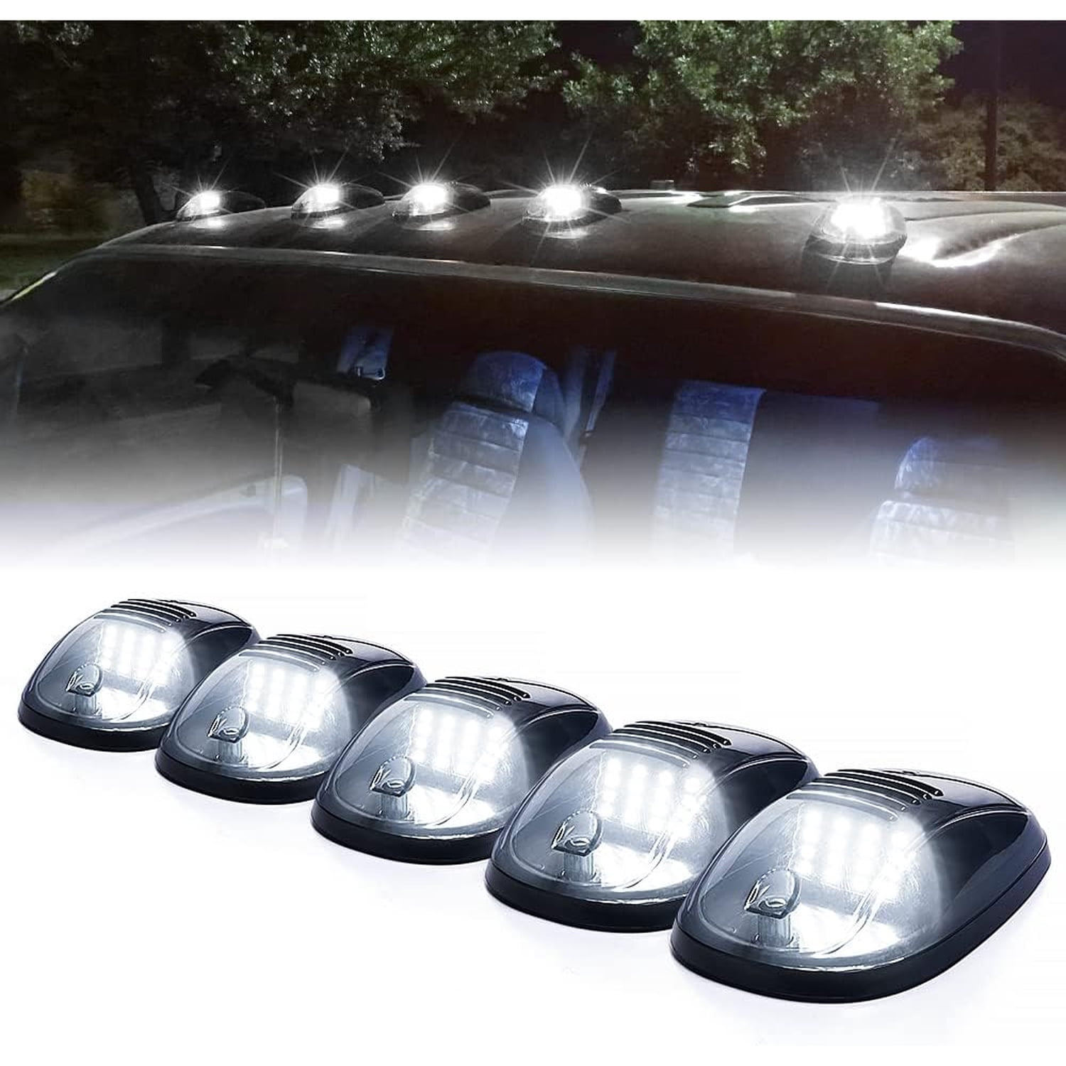 Smoke Lens Rooftop Cab Clearance Light, Roof Top Marker Running White ...