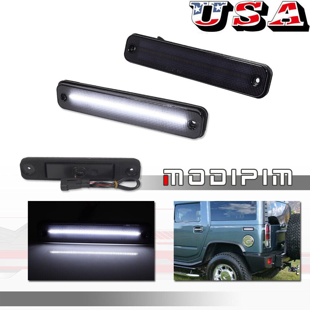 2-Pack Smoked Lens Rear White LED Side Marker Lights for 2003-2009 ...