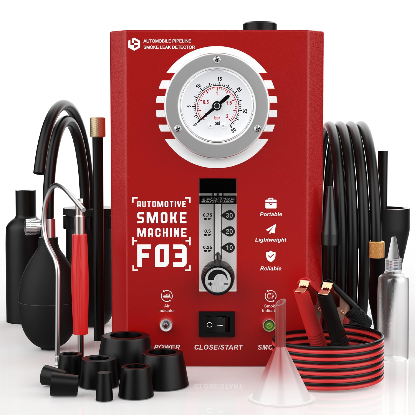Smoke Machine Automotive with Flow Meter & Pressure Gauge, EVAP Smoke ...