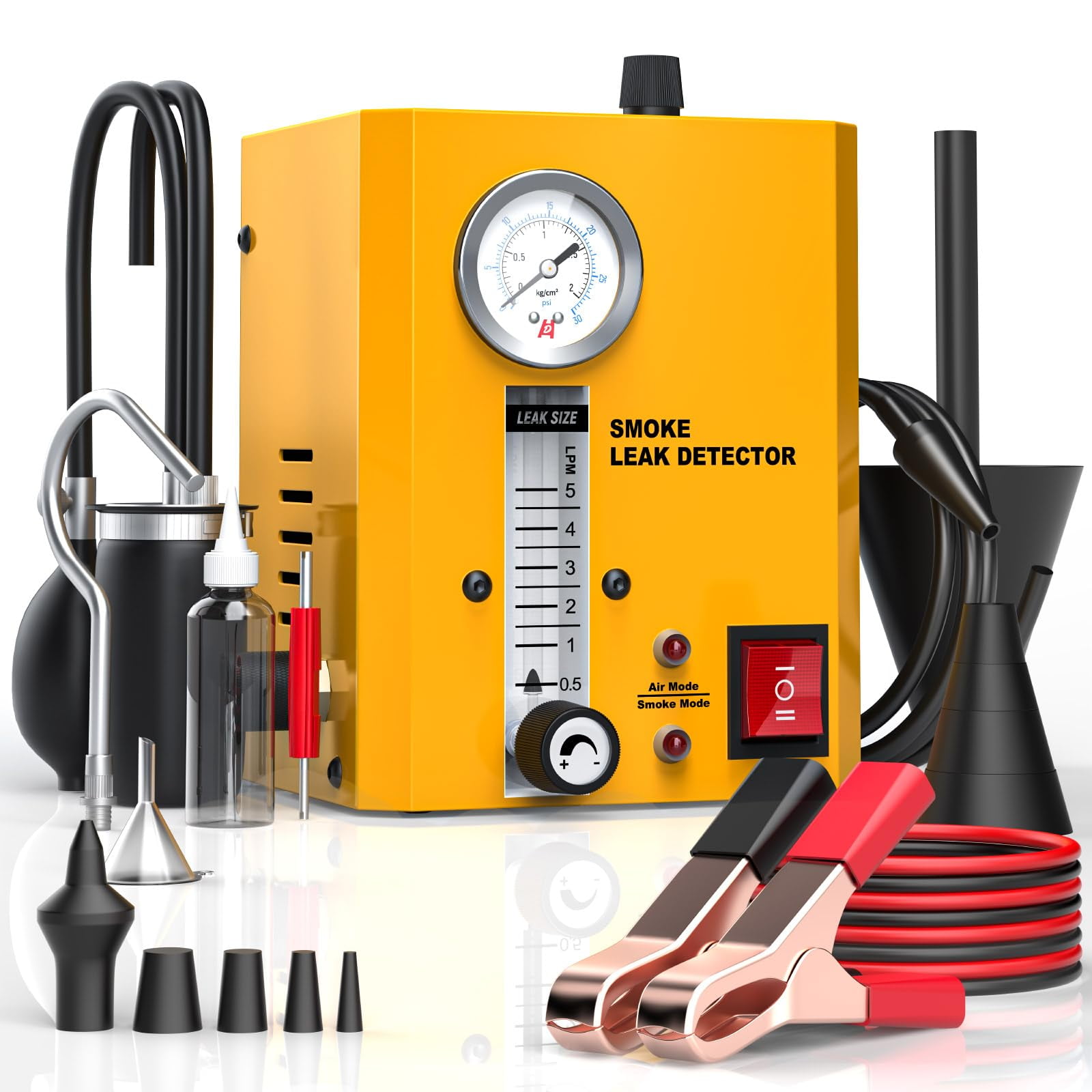 Smoke Machine Automotive Leak Detector with Built-in Air Pump, Pressure ...