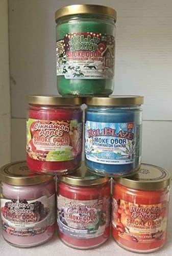 Smoke Odor 13 oz Jar Candles Holidays & Christmas Variety Fragrances ...