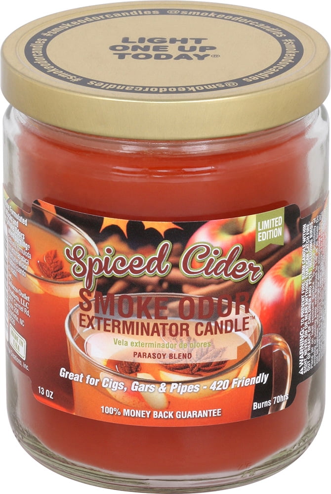 Smoke Odor Exterminator Candle 13oz jar, Spiced Cider Limited Edition ...