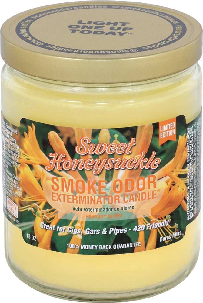 Smoke Odor Exterminator Candle 13oz jar, Sweet Honeysuckle Limited ...