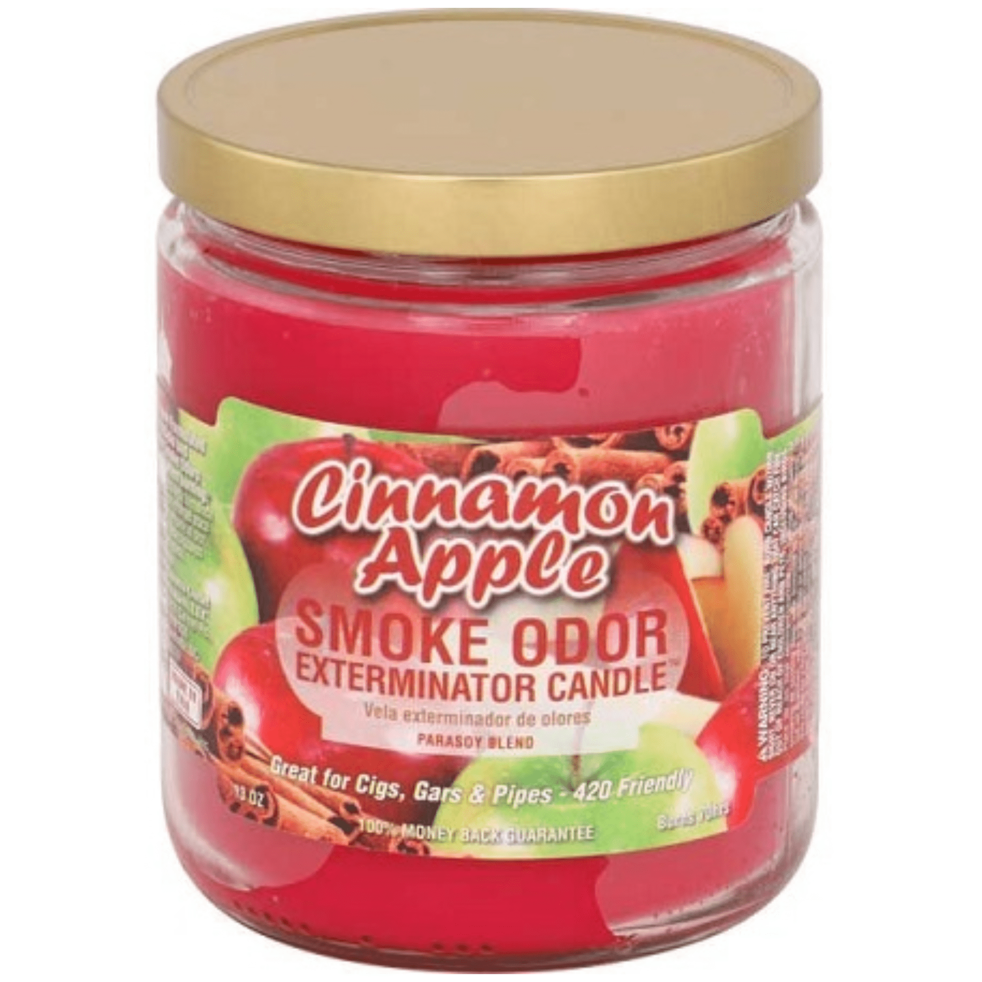Smoke Odor Exterminator Candle CINNAMON APPLE Scent 13 Oz. JAR ...