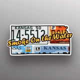 Smoke On The Water Kansas State Shape Great Gift Idea Single 5 Inch ...
