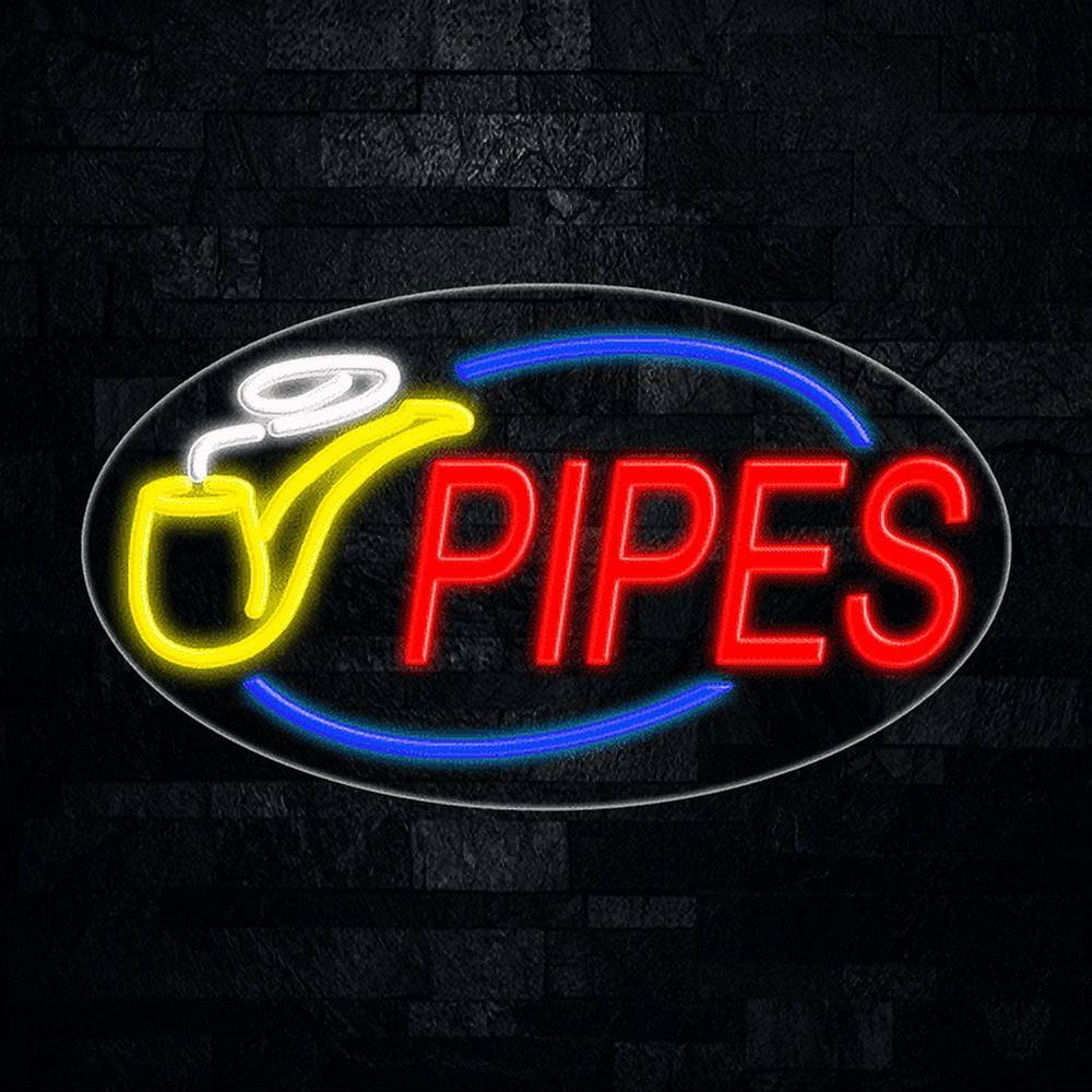 Smoke Pipes LED Neon Sign 28"L x 16"H #34366 - Walmart.com