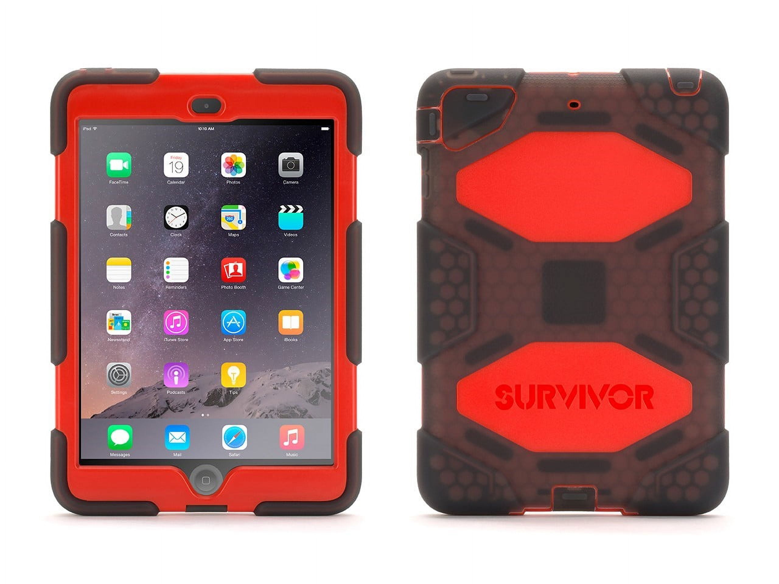 Smoke/Red Survivor All-Terrain Case for iPad mini, iPad mini 2, & iPad ...