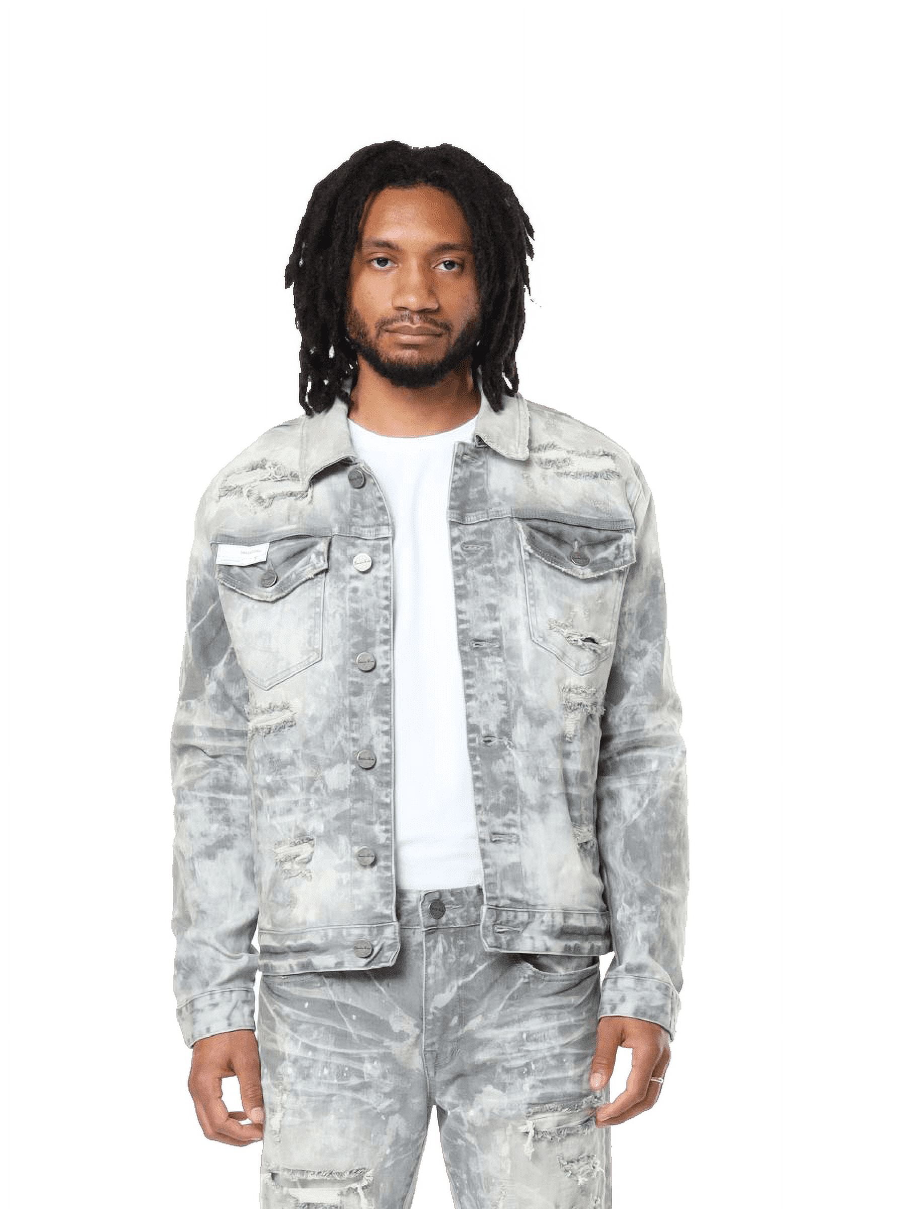 Smoke Rise Men's Heavy Vintage Washed Denim Jacket-APGR-M - Walmart.com