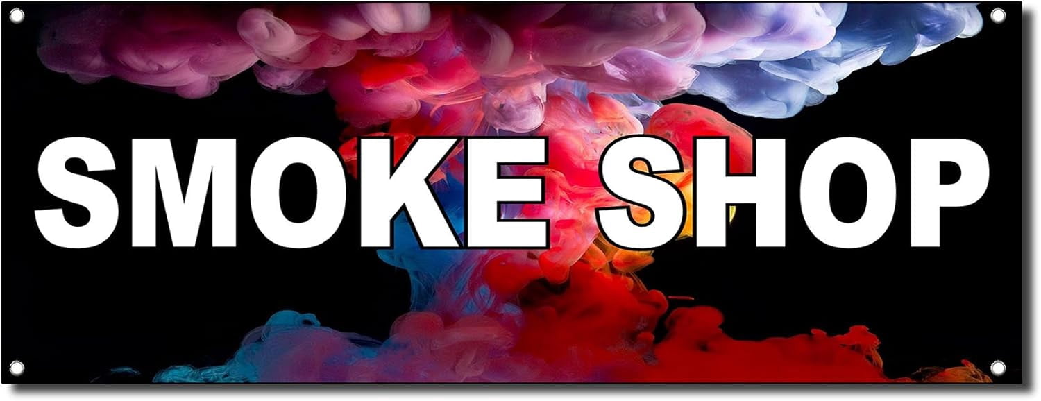 Smoke Shop 13 oz Vinyl Sign w/Metal Grommets 5 Ft X 10 Ft - Walmart.com