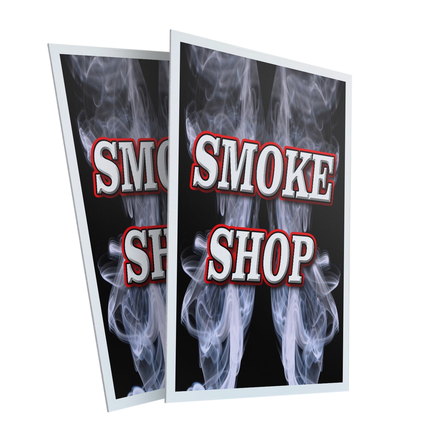 Smoke Shop (2-PACK) 24" x 36" Plastic Signs | Sign Insert 4mm ...