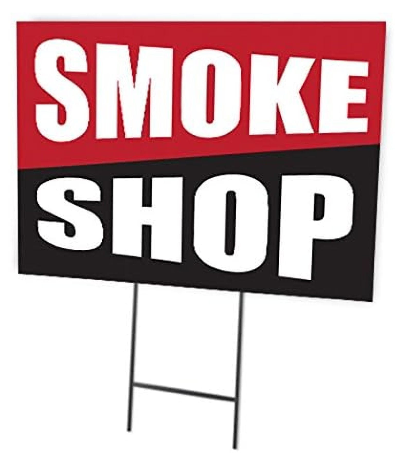 Smoke Shop | Full Color Sidewalk Display Sign Board with Metal Ground ...