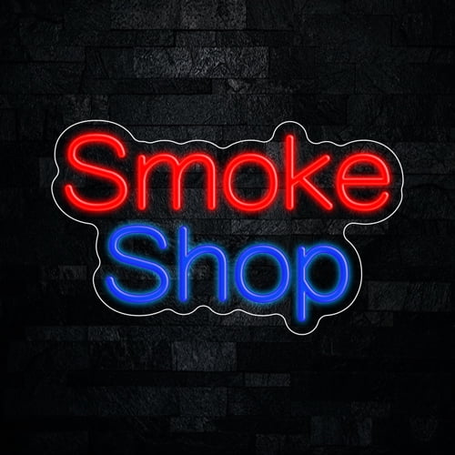 Smoke Shop LED Neon Sign 18"L x 11"H #33403 - Walmart.com