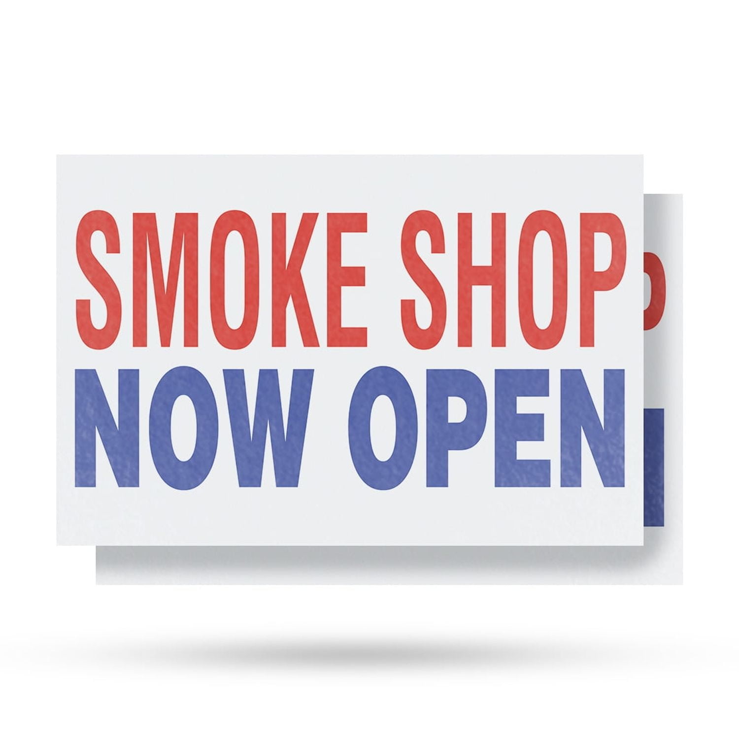 Smoke Shop Now Open Vinyl Decal 2 Pack of 12 Inch x 16 Inch ...