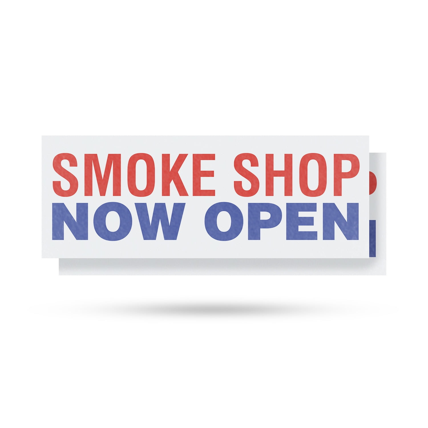 Smoke Shop Now Open Vinyl Decal 2 Pack of 12 Inch x 5 Inch Weatherproof ...