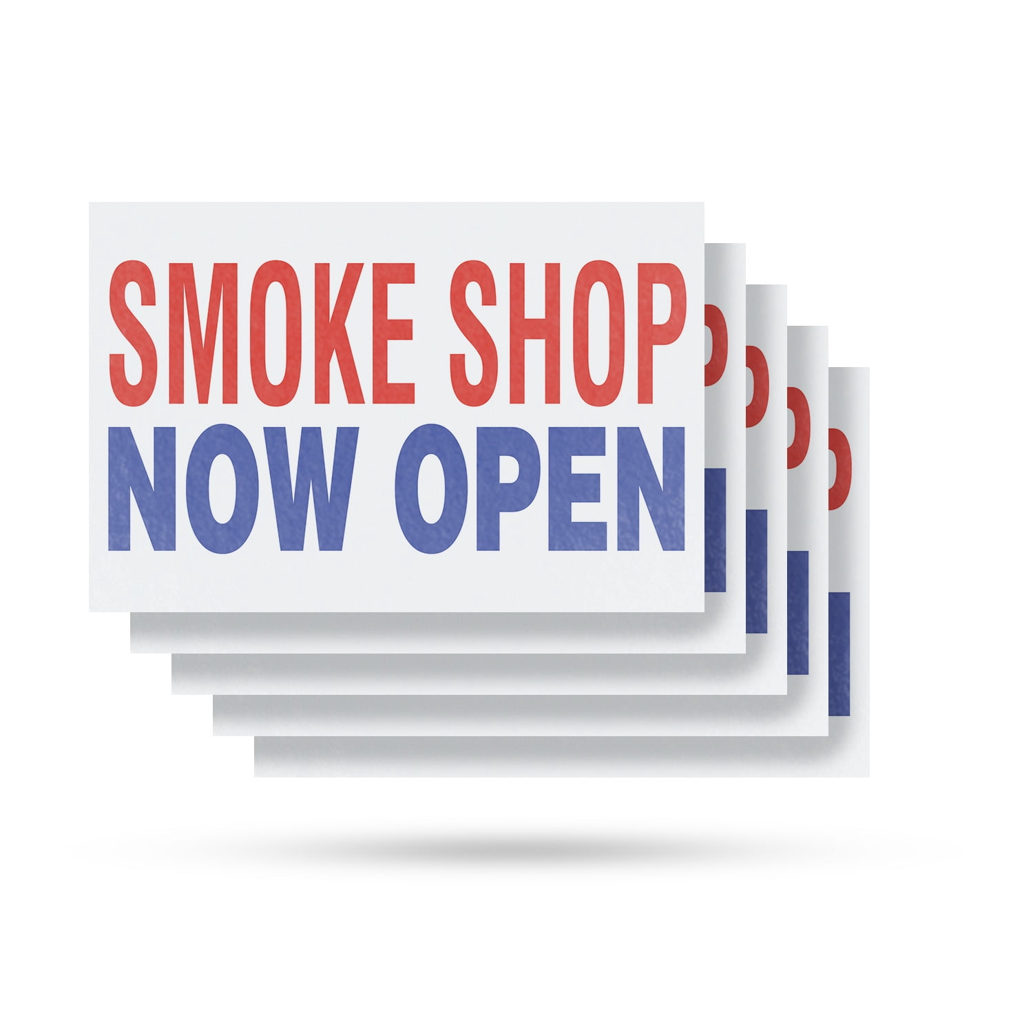 Smoke Shop Now Open Vinyl Decal 5 Pack of 18 Inch x 24 Inch ...