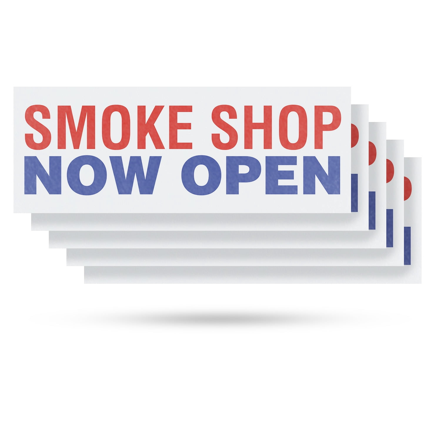 Smoke Shop Now Open Vinyl Decal 5 Pack of 24 Inch x 9 Inch Weatherproof ...