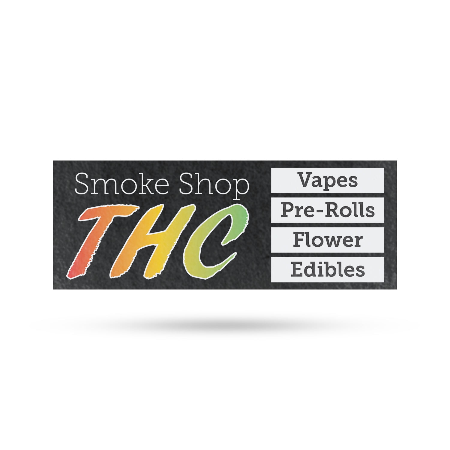 Smoke Shop THC Vinyl Decal 48 Inch x 18 Inch Weatherproof Heavy-Duty ...