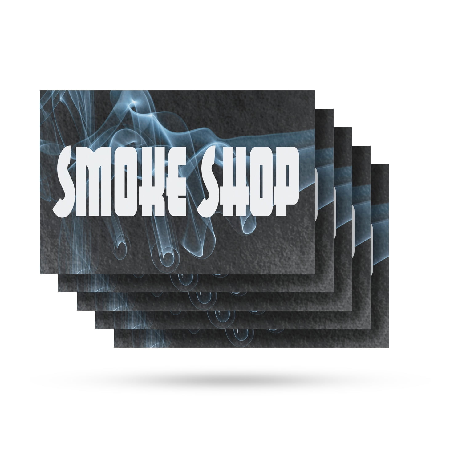 Smoke Shop Vinyl Decal 5 Pack of 12 Inch x 16 Inch Weatherproof Heavy ...