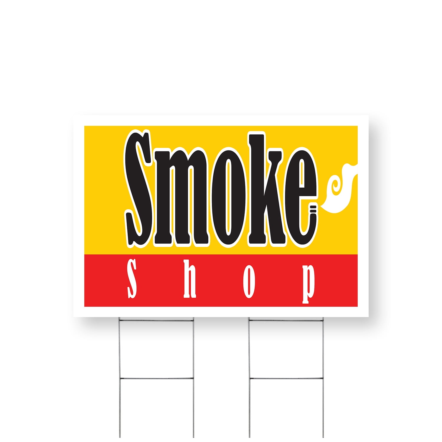 Smoke Shop Yard Sign 24 Inch x 36 Inch Single Sided Weatherproof Heavy ...