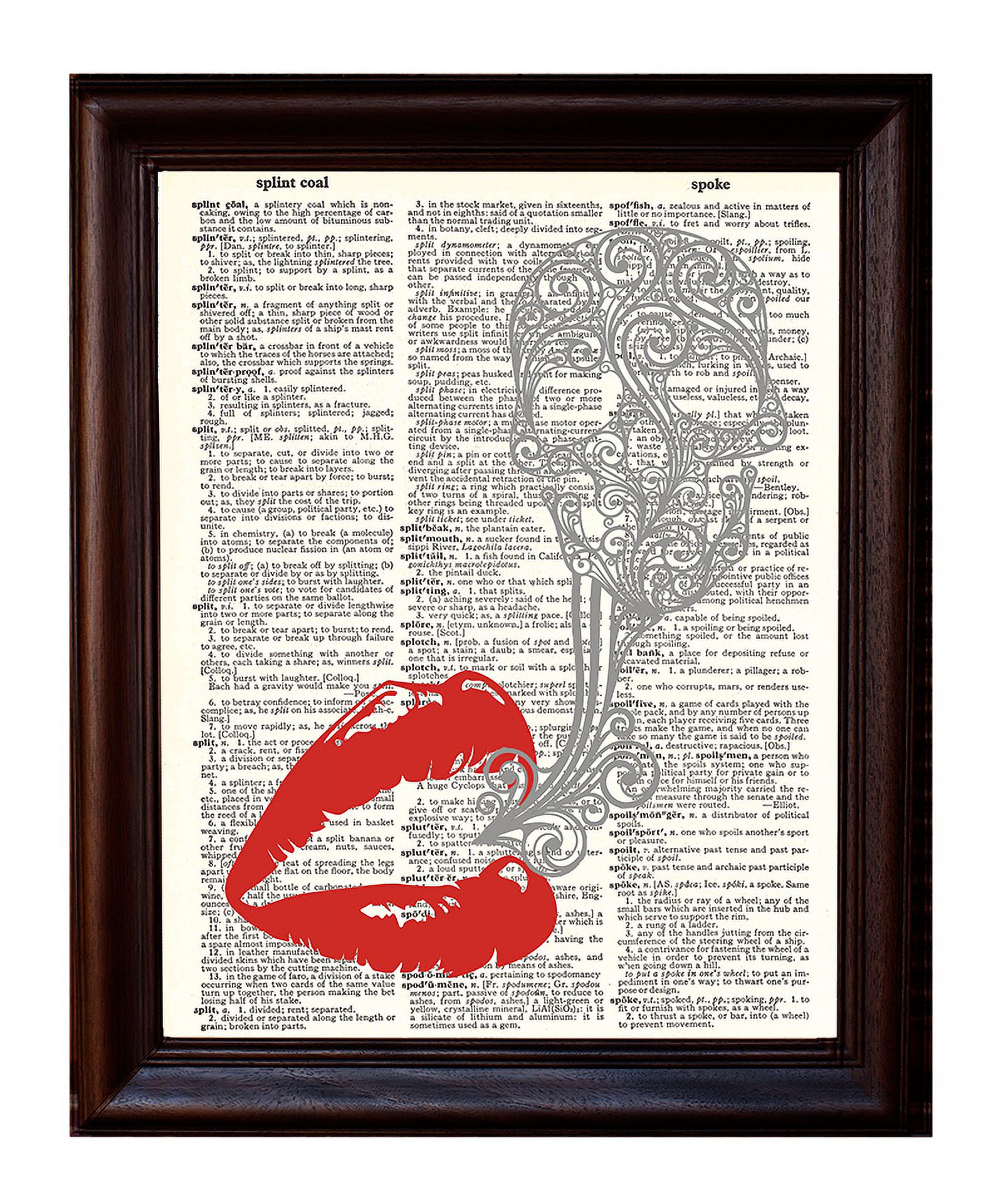 Smoke Skull - Dictionary Art Print Printed On Authentic Vintage ...