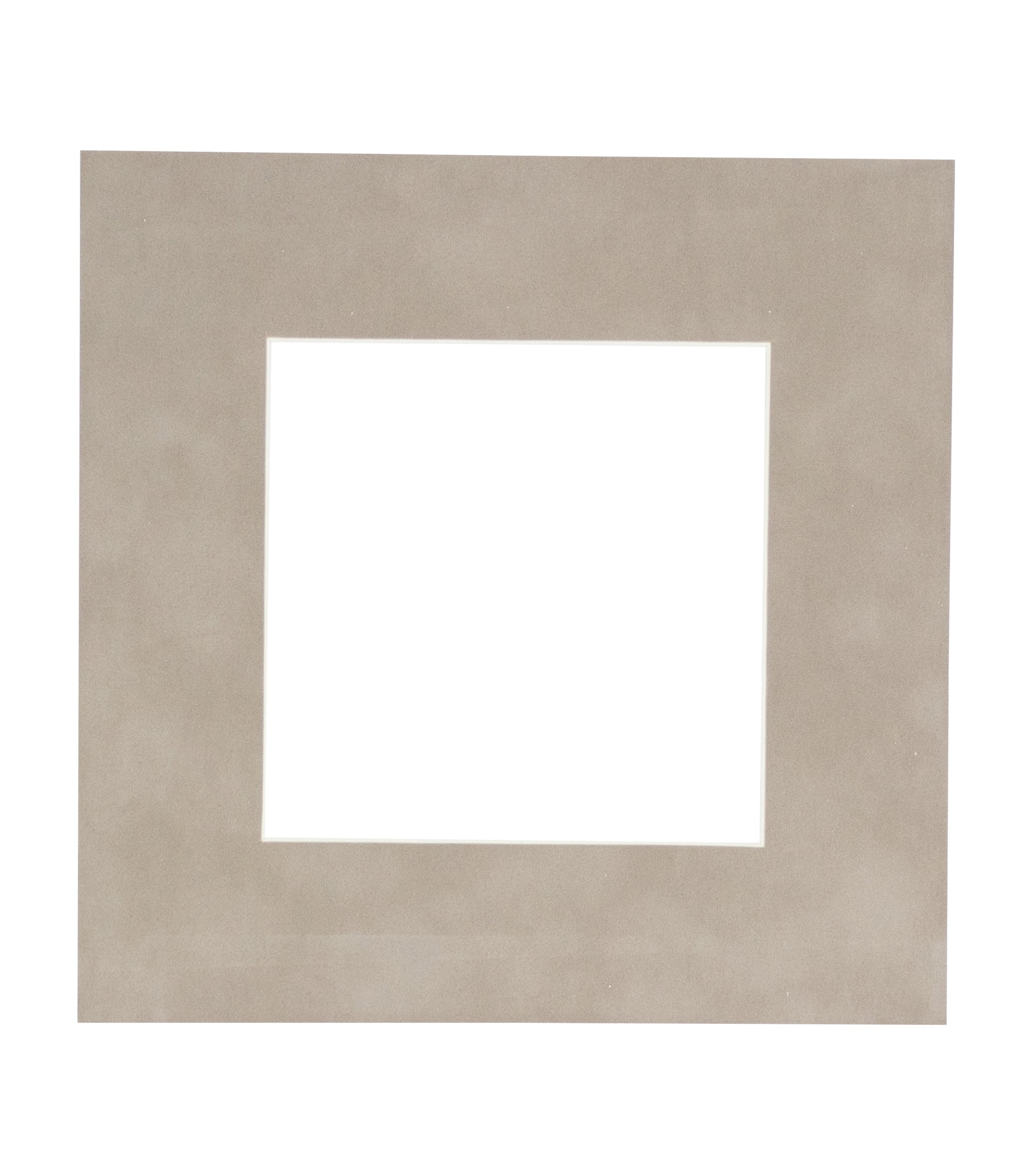 Smoke Suede Acid Free 7x7 Square Picture Frame Mat with White Core ...