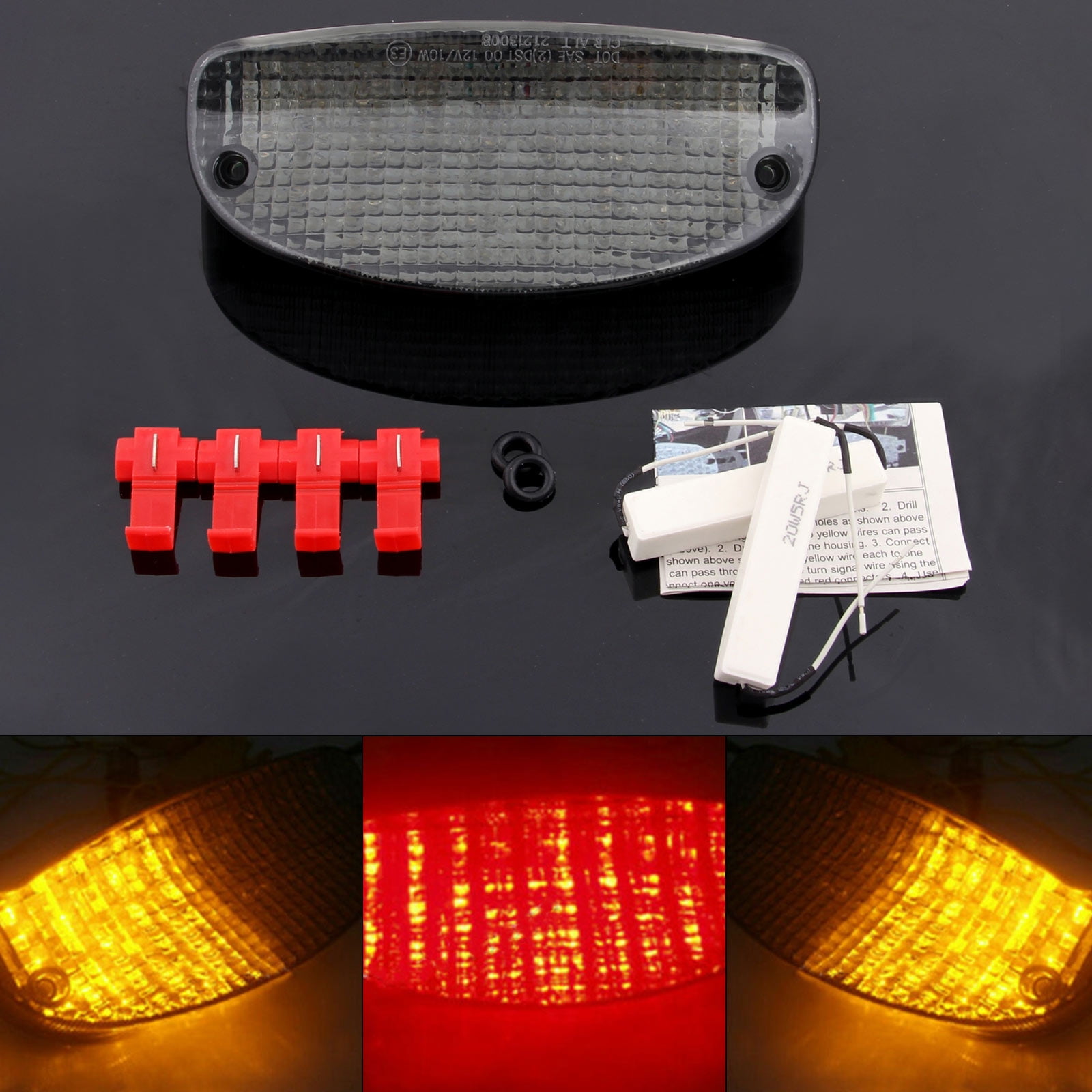 Smoke Taillight + Turn Signals for Honda Shadow VLX 1100 CBR1100XX ...