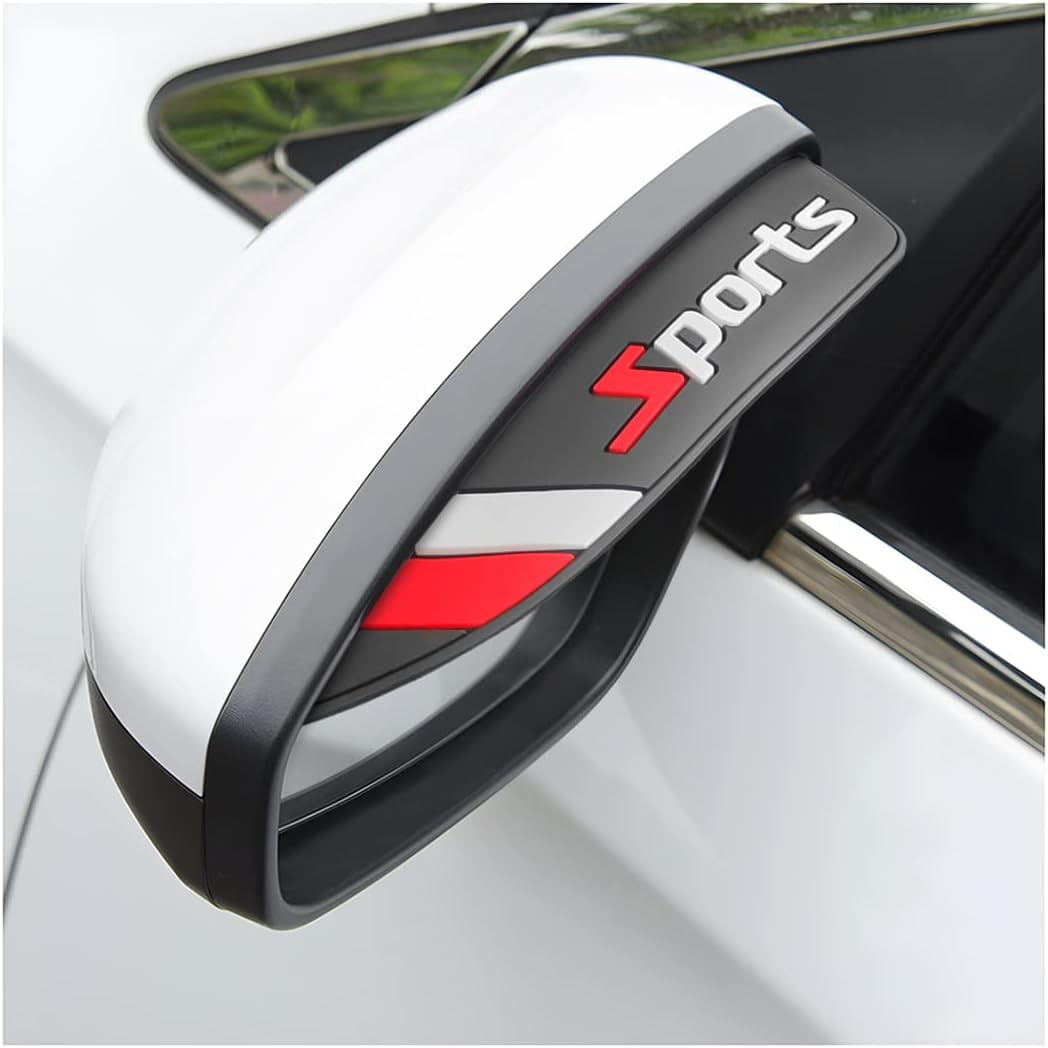 Smoke Visor Guards for Car Side Mirrors - Waterproof Carbon Fiber Auto ...