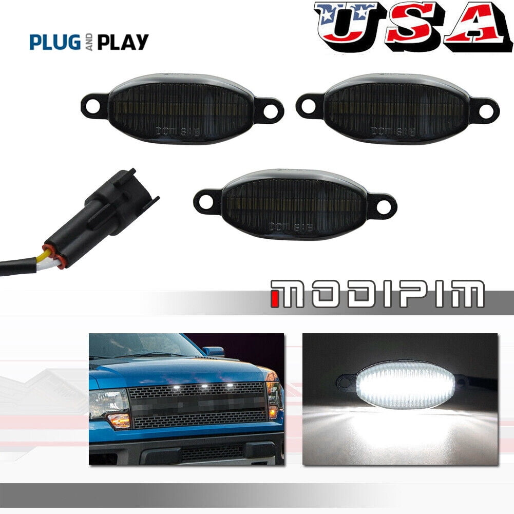 For 10-14 for Ford Raptor F150 SVT LED Front Grille Running Marker ...