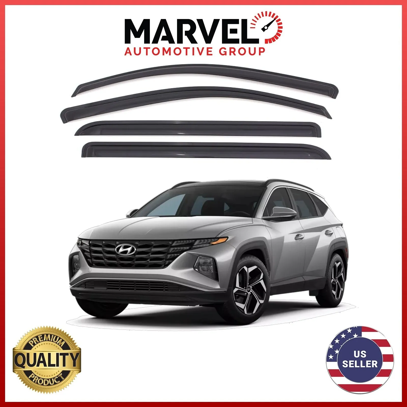 Smoke Window Sun Vent Visor Rain Guards Deflectors for Hyundai Tucson ...