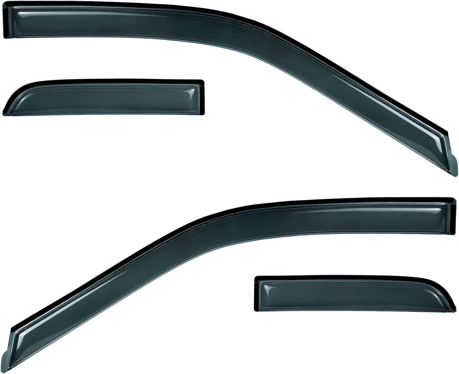 Smoke Window Visor Compatible with Ford F150/F Super Duty Extended Cab ...
