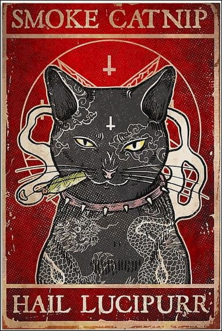 Smoke catnip hail lucipurr poster 16 x 24 Inch Poster - Walmart.com
