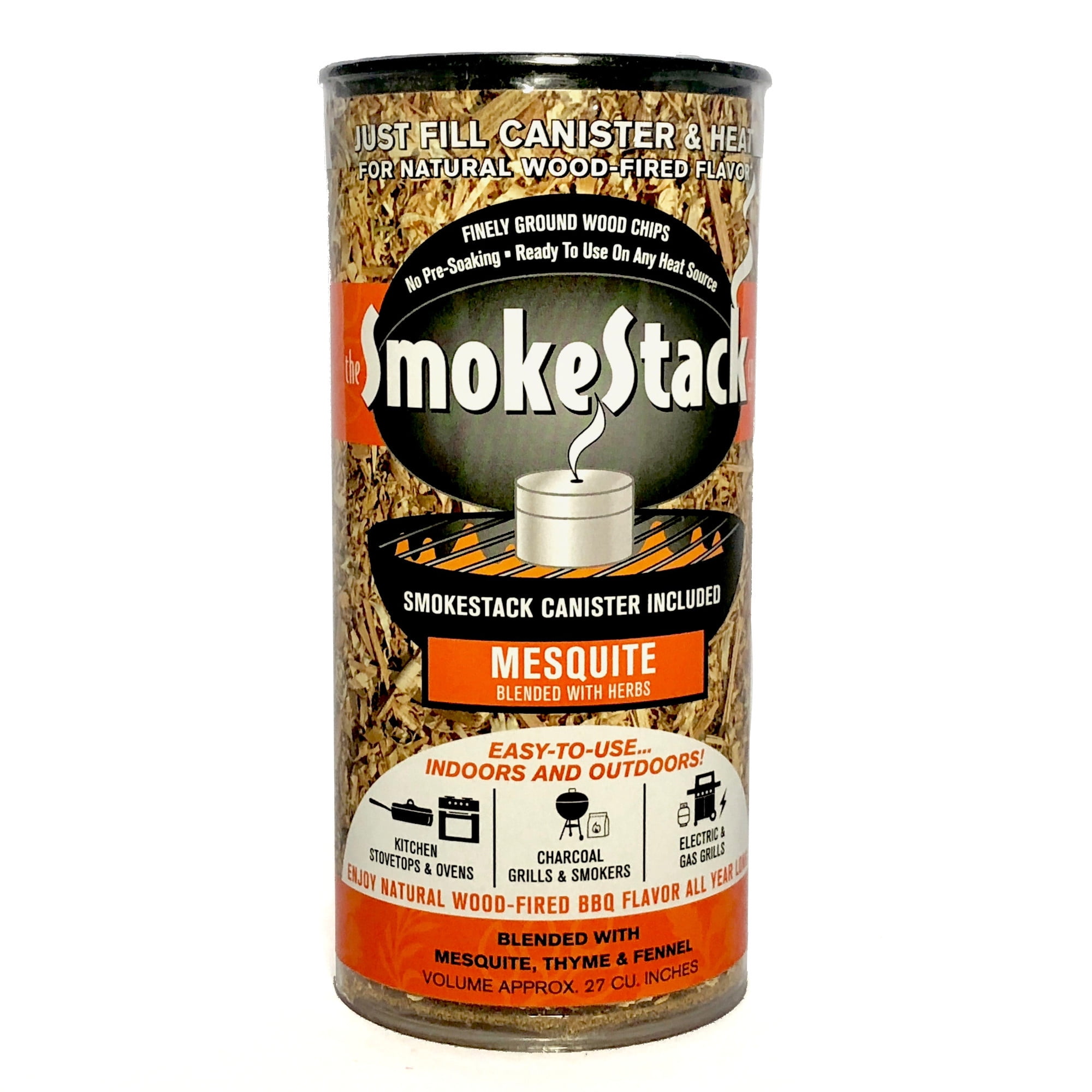 SmokeStack Mesquite Gourmet Smoking Chips and Canister Kit - Walmart.com