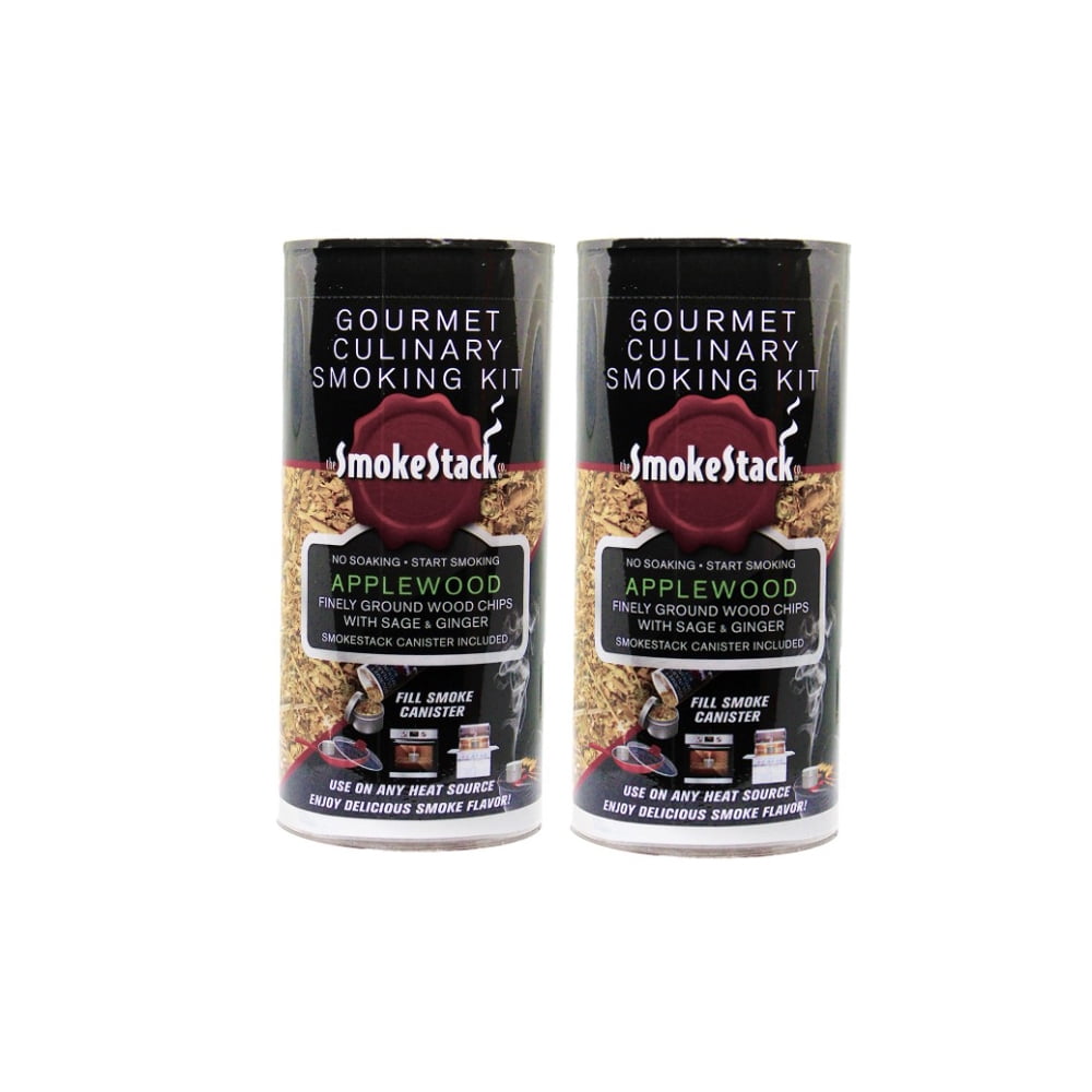 SmokeStack's 2-Pack Applewood Wood Chips Smoking Kits - Walmart ...
