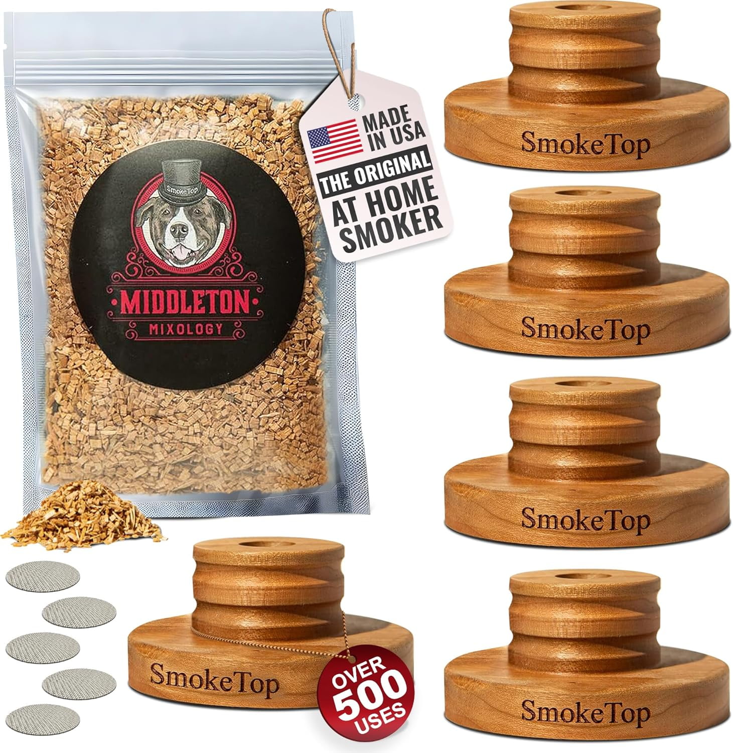 SmokeTop Cocktail Smoker Kit 5 Pack - Old Fashioned Chimney Drink ...