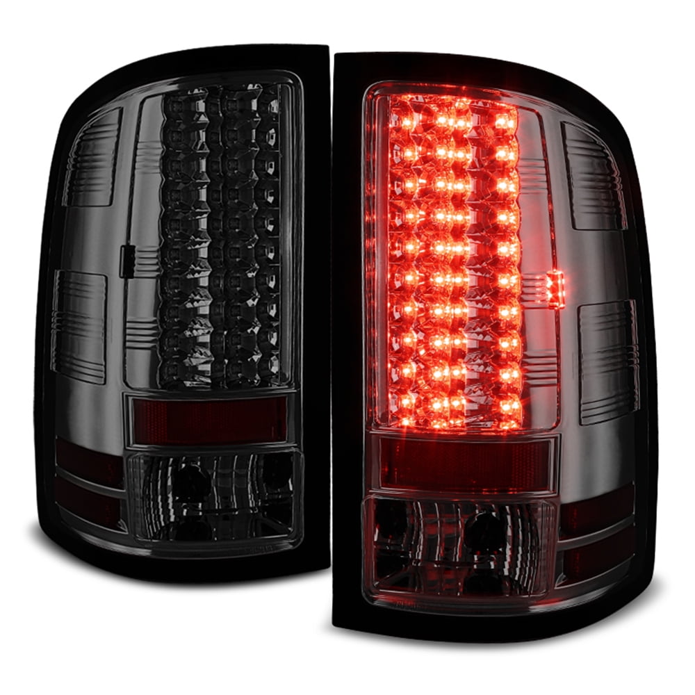 Smoked 2007-2013 GMC Sierra Lumileds LED Tail Lights Rear Brake Lamps ...