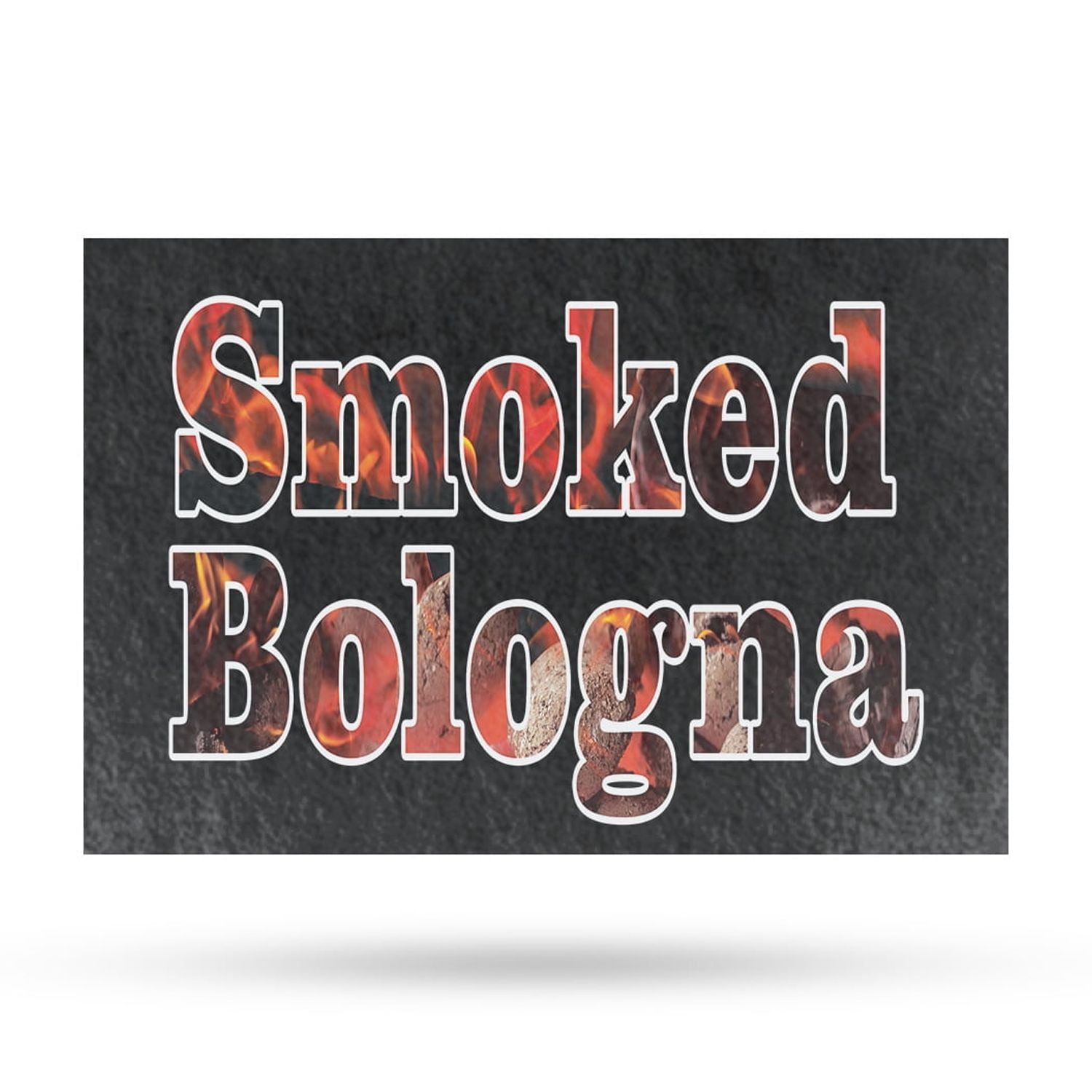 Smoked Bologna Vinyl Decal 18 Inch x 24 Inch Weatherproof Heavy-Duty ...