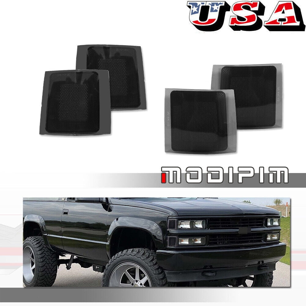 Smoked Front Corner Side Marker Light Kit for 94-00 for Chevrolet and ...