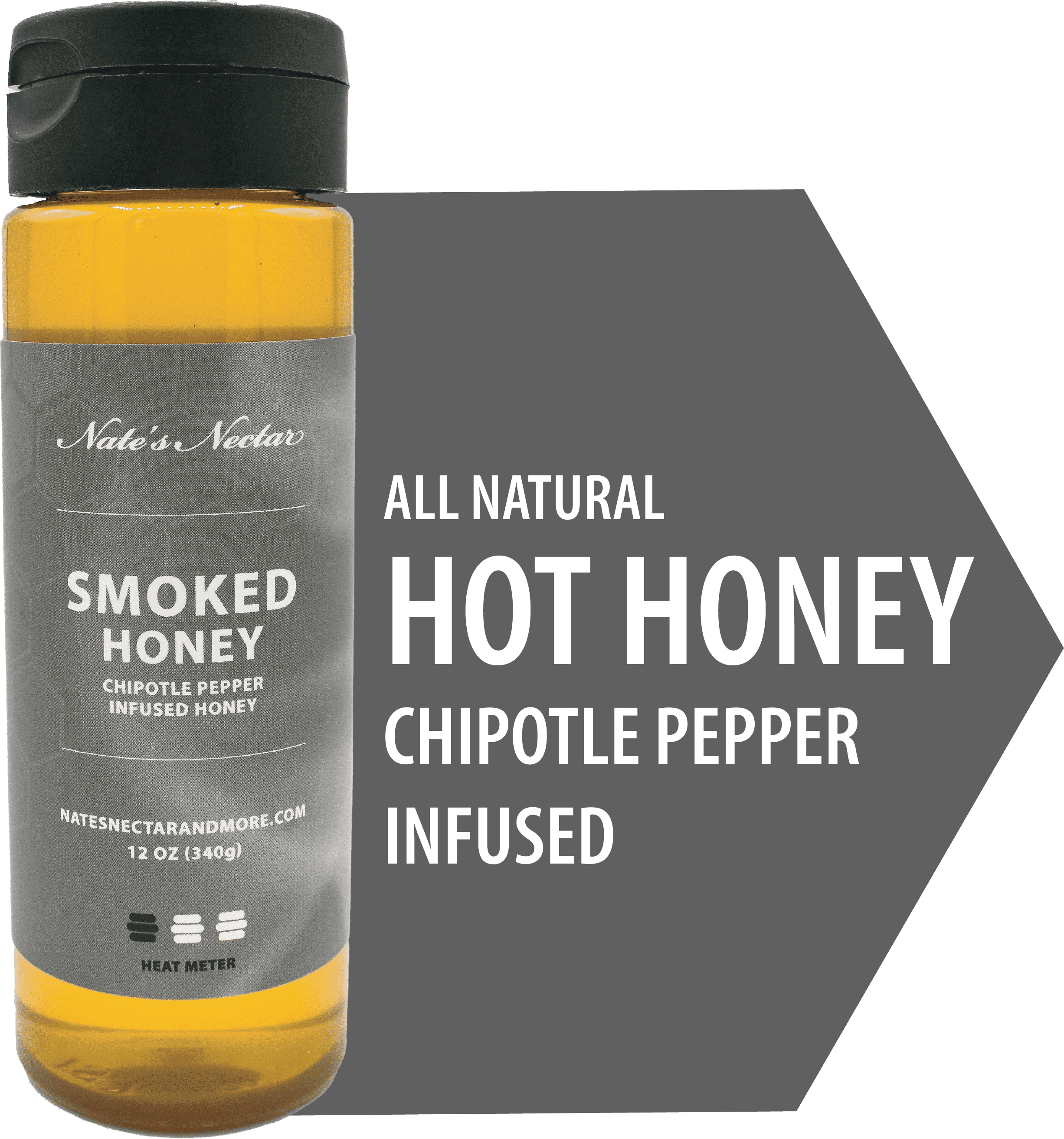 Smoked Honey, Chipotle Pepper Infused, Nate's Nectar, 12 oz - Walmart.com