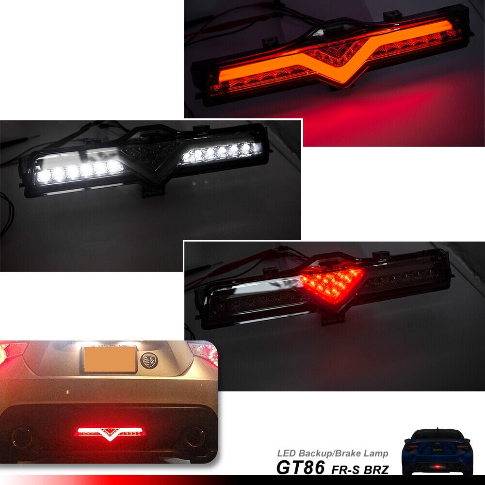 Smoked LED Rear Fog Light 4th Reverse Brake Lamp for Toyota GT86 for ...